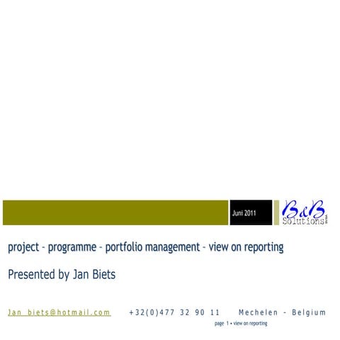 Graphical project reporting-v1-0 | PPT