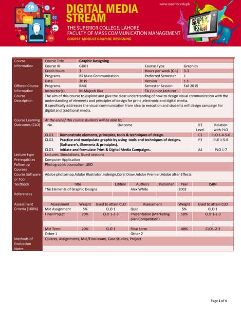 Graphic design Course Module / Outline | PDF Graphic design Course Module / Outline | PDF