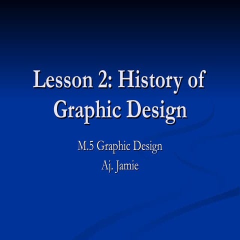 Graphic Design - Lesson 2 | PPT