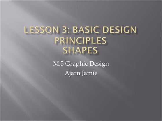 Review Basic Design Shapes | PPT