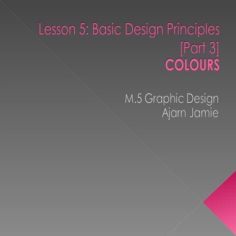 M5 - Graphic Design - Colours | PPT | Graphics Software | Computer Software and Applications