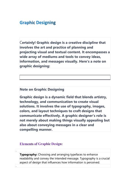 Graphic Design - Lesson 1 | PPT