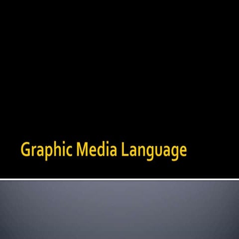 Graphic media language house style analysis | PPTX