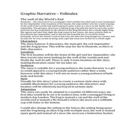 Graphic narrative – folktales | DOCX | Fantasy | Genres