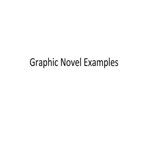 Graphic Novel Examples | PPT