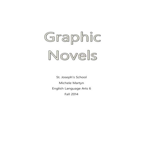 Graphic novel unit plan | DOCX