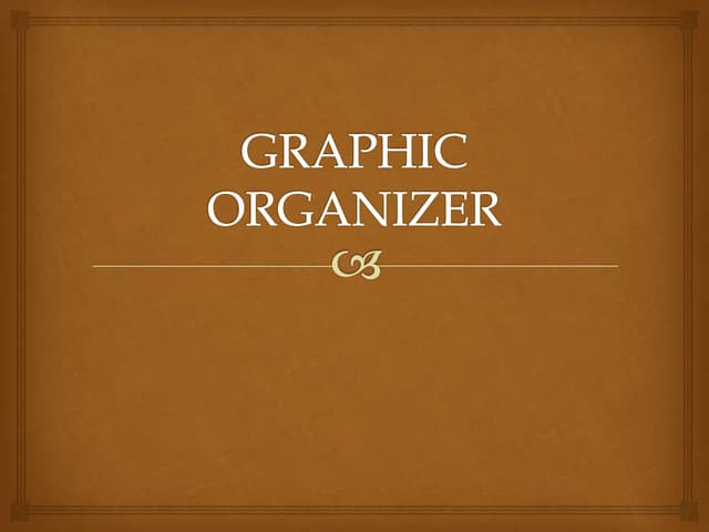 Types of graphic organizers | PPTX