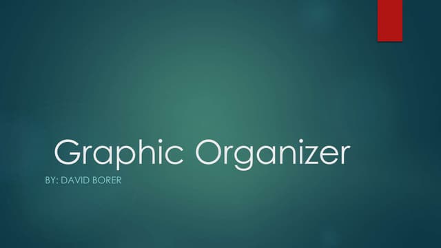 Types of graphic organizers | PPTX