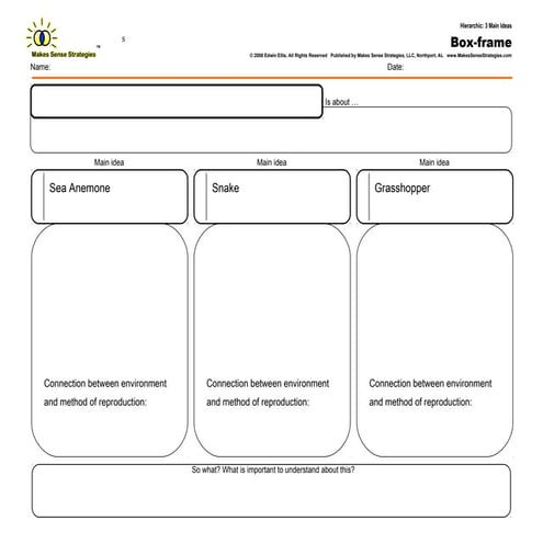 Graphic organizer for sexual reproduction | PPT