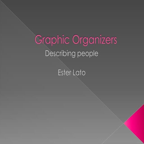 Graphic Organizers Describing People | PPTX