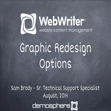 Graphic Redesign Options | Demosphere | PPT