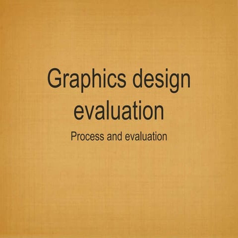 Graphic design evaluation | PDF