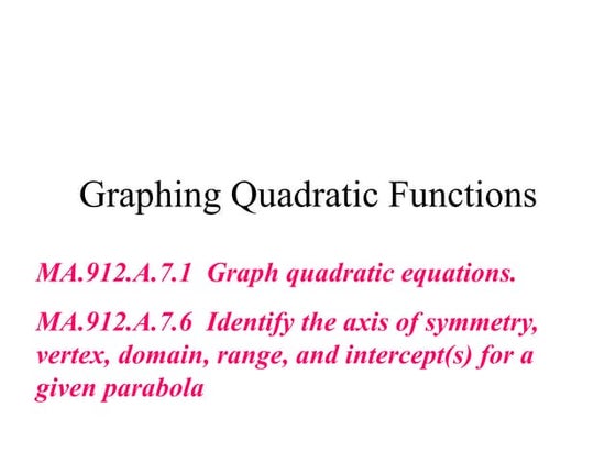 graphs of quadratic function grade 9.pptx