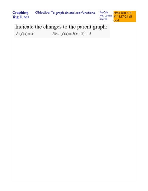 Solving first degree trig equations | PDF