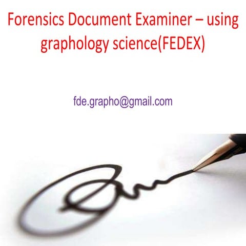 Graphology science(handwriting analysis | PPTX
