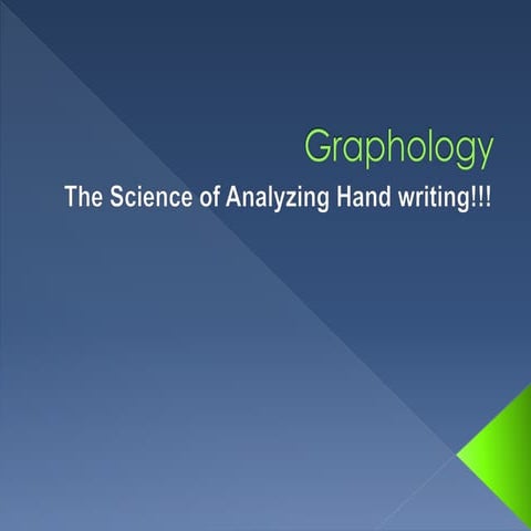 Graphology and Numerology. | PPTX