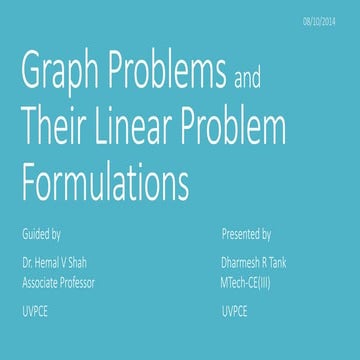 Graph problem & lp formulation | PPTX | Civil Engineering Industry ...