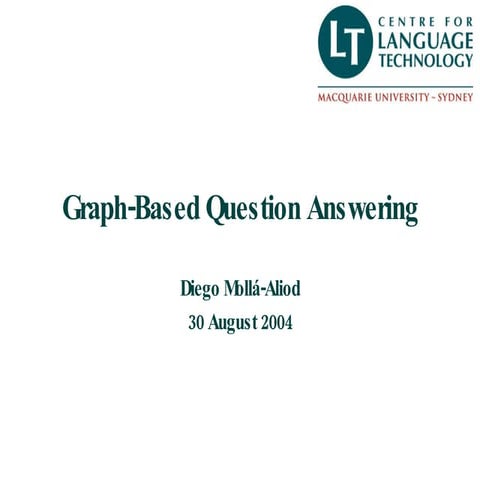 Graph-based Question Answering | PPT | Physics | Science