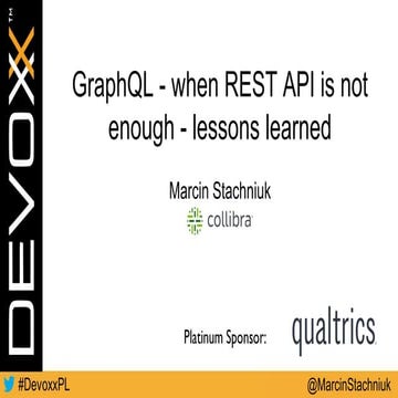 Graphql When Rest Api Is To Less Lessons Learned Ppt