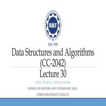 data structure and and algorithm topic graphs | PPTX