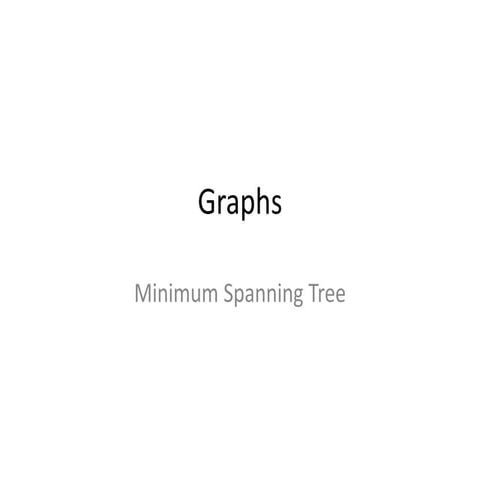 Graphs - Minimum Spanning Tree.pdf Btech Cse | PDF