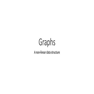 Non Linear data structure Graph traversal to find the minimum path | PPTX