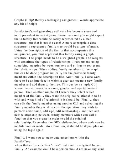 Graphs Help Really Challenging Assignment Would Appreciate Any Bidocx