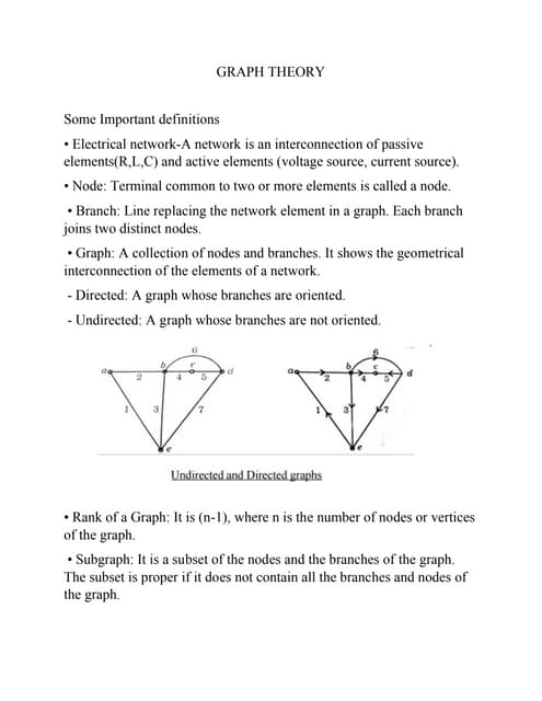 Solving electric circuits using graph theory | PDF Solving electric circuits using graph theory | PDF
