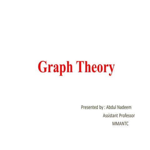 Graph Theory Graph Theory Graph Graph TheoryTheory | PDF