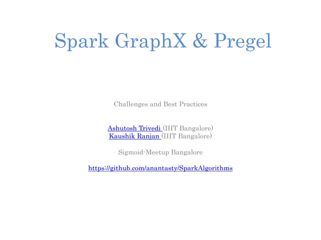 Graph X Pregel Ppt