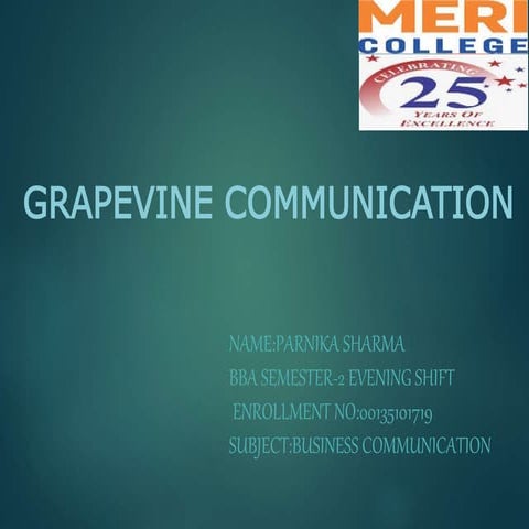 Grapvine communication | PPTX