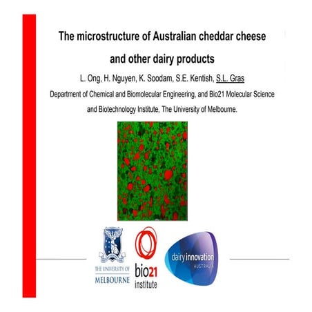 The Microstructure of Australian Cheddar Cheese and other Dairy ...