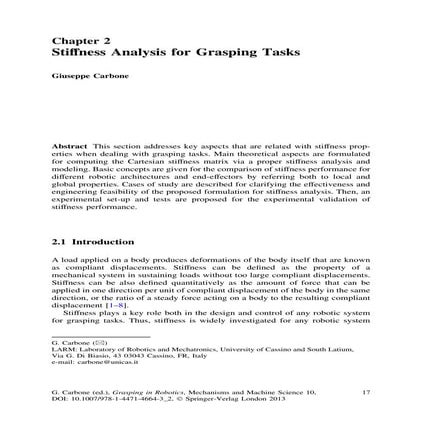 Grasping in robotics | PDF