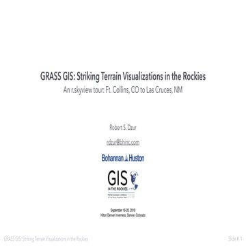 2018 GIS in Development: Grass GIS Striking Terrain Visualizations in ...