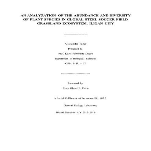 A Scientific Paper about grassland ecosystem | DOCX