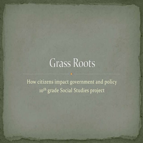 Grass roots | PPT