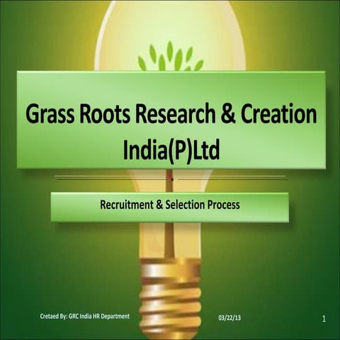 Grass roots research & creations india(p)ltd | PPT