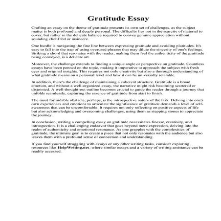 Gratitude Essay | PDF | Space and Astronomy | Science