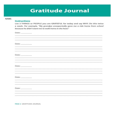 Gratitude Journal Sheet.pdf wjkhdkuegwiufdgwigf | PDF
