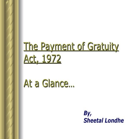 Gratuity | PPT