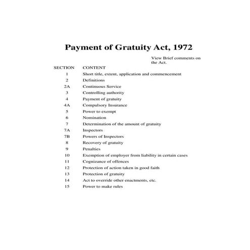 Gratuity act with amendment | PDF