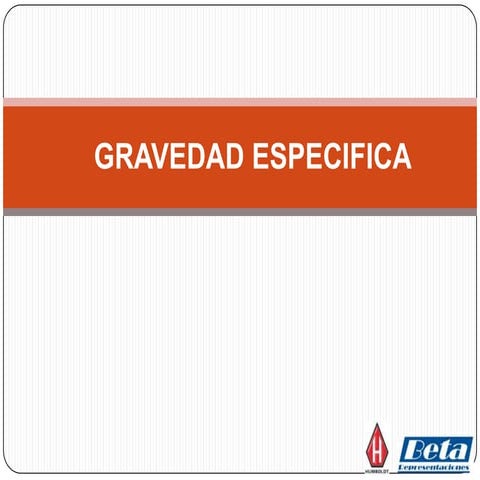 Gravedad especifica | PPTX