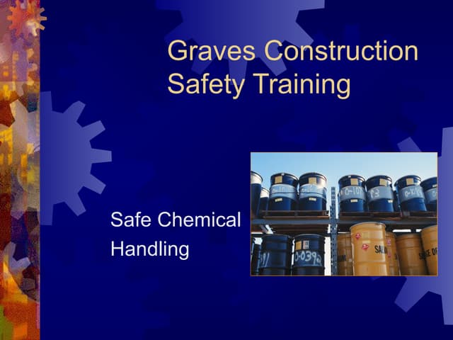 Safe Chemical handling | PPT