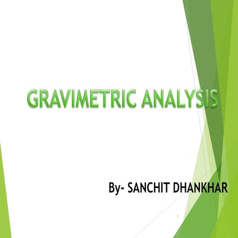 Gravimetric analysis- Pharmaceutical Analysis | PPTX