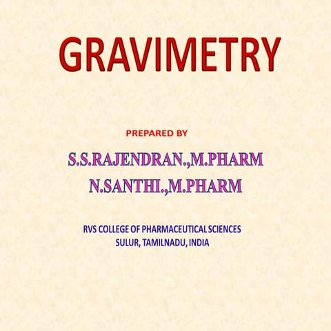 Gravimetry | PPT