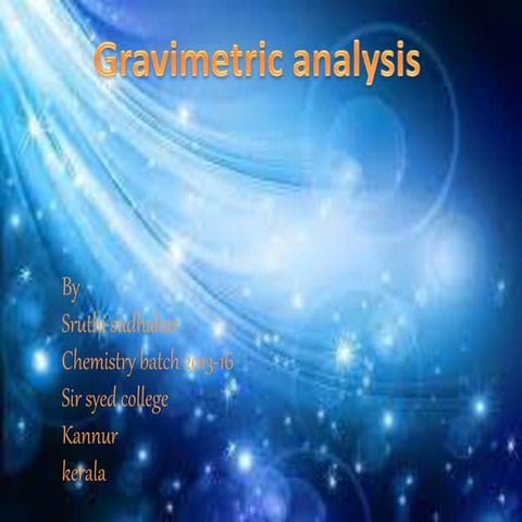 Gravimetry | PPT