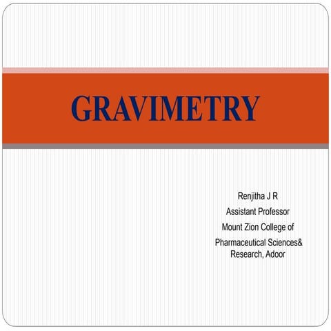 Gravimetry | PPTX