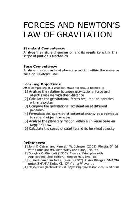Newton's Law of Universal Gravitation | PPT