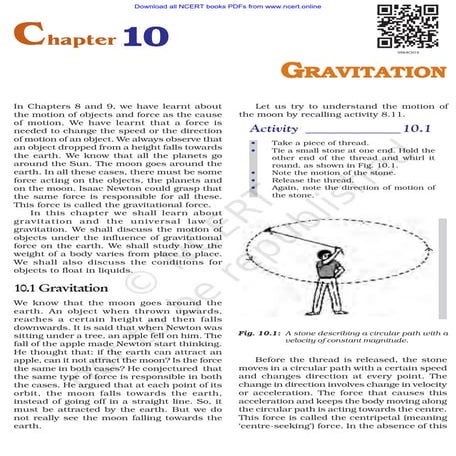 Gravitation class 9 | PDF