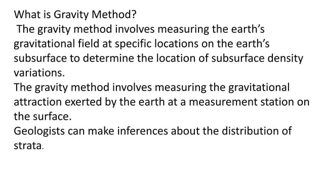 Gravity method report | PPTX